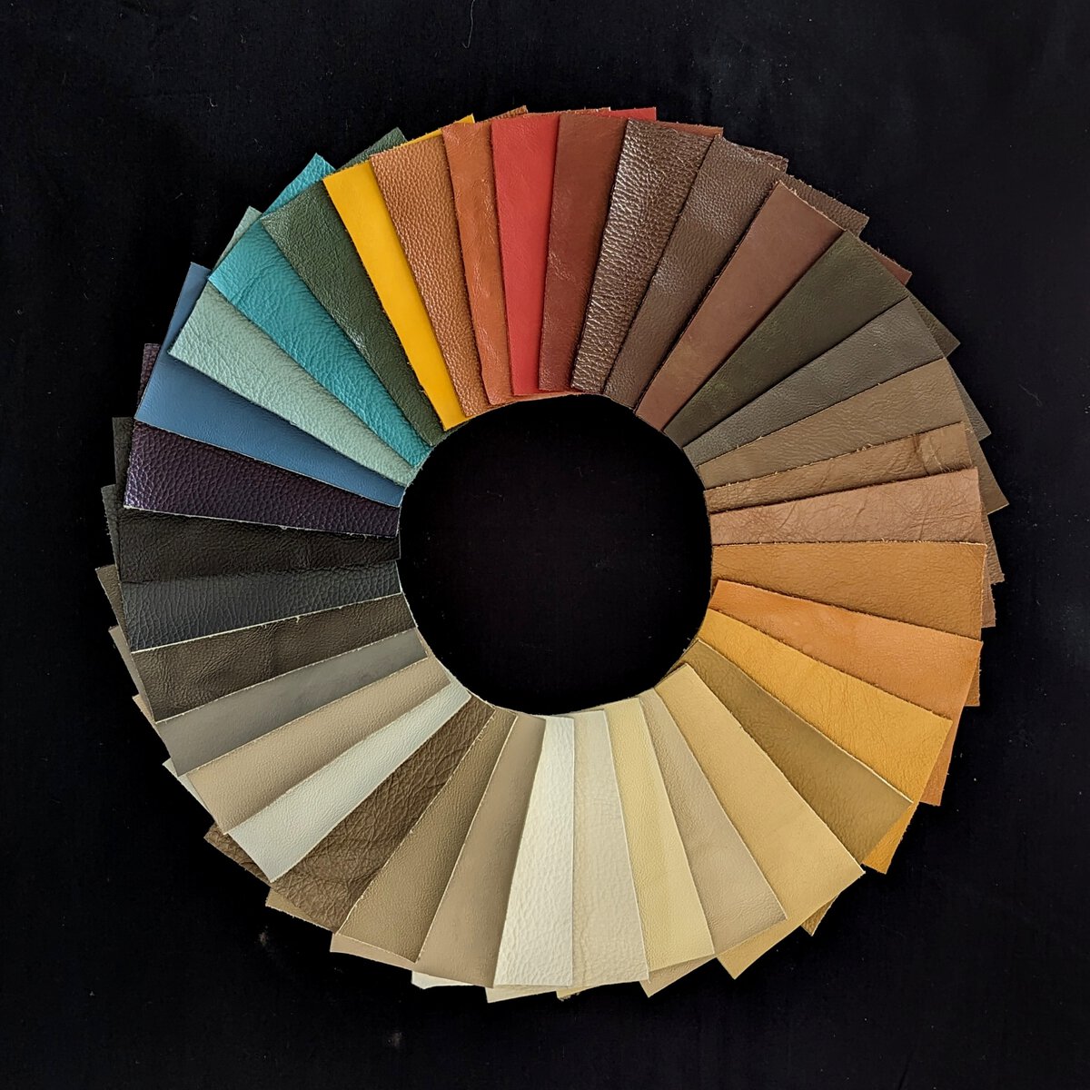 Handmade Swatches of Rub 'n Restore® Vinyl & Leather Colors